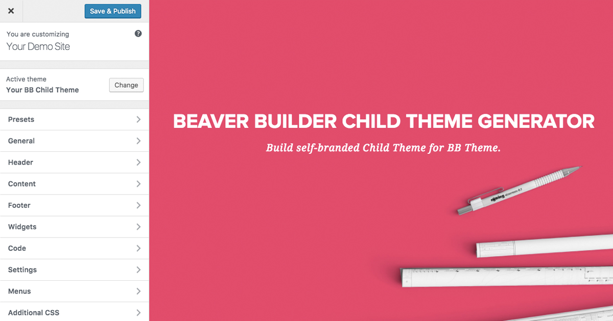 Beaver Builder Child Theme Generator