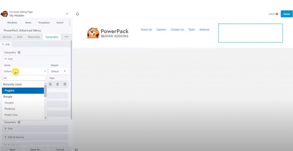 How to Create a Custom Header with Beaver Builder Lite - PowerPack Beaver Builder Addon
