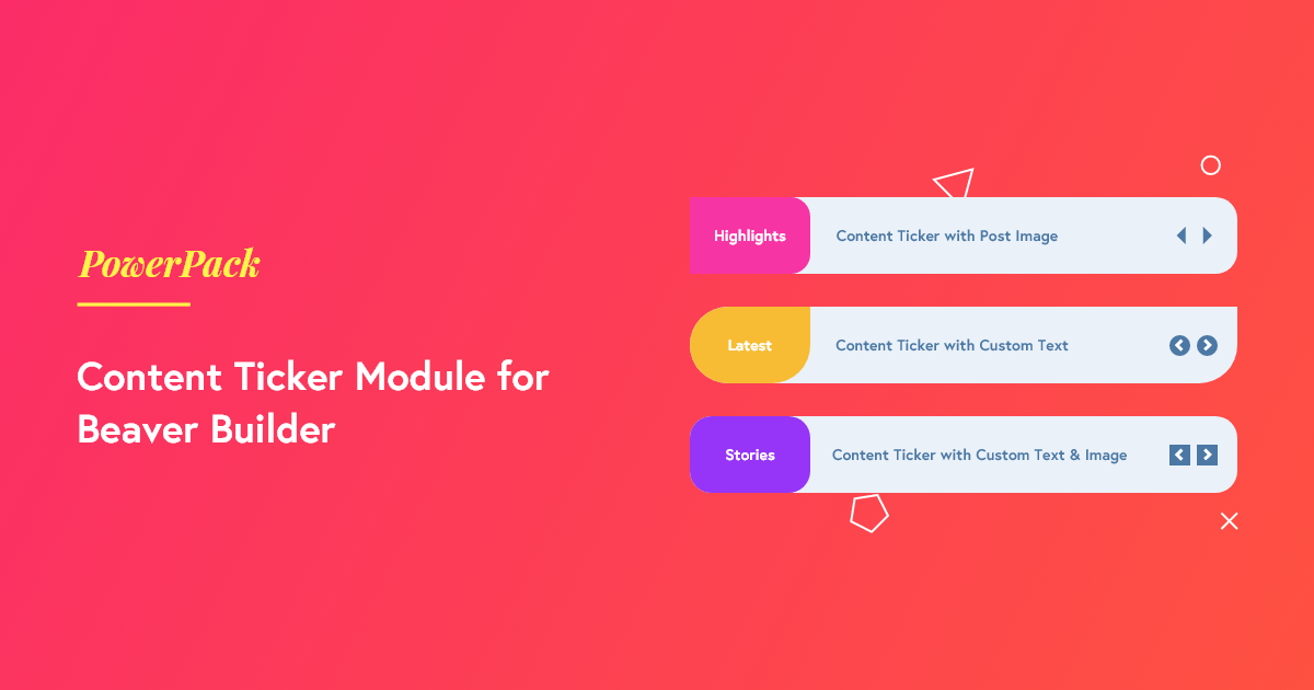 Content Ticker Module - PowerPack Beaver Builder Addon