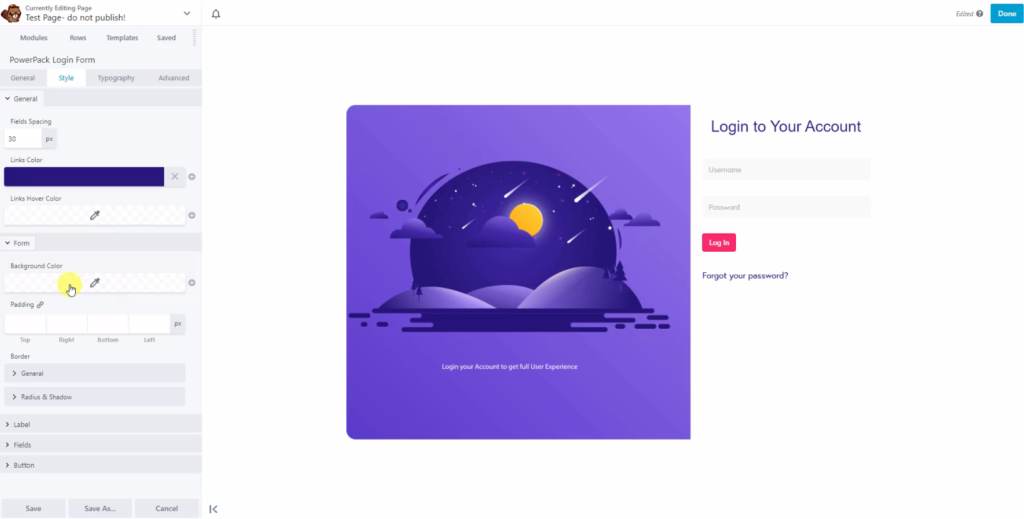 How to Create Login Page using PowerPack’s Login Form Module? - PowerPack Beaver Builder Addon